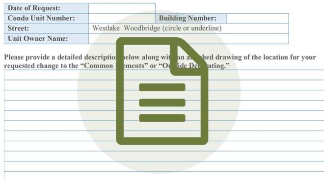 New Condo Problem and Owner Exception Request Forms - Overlook Lakes ...